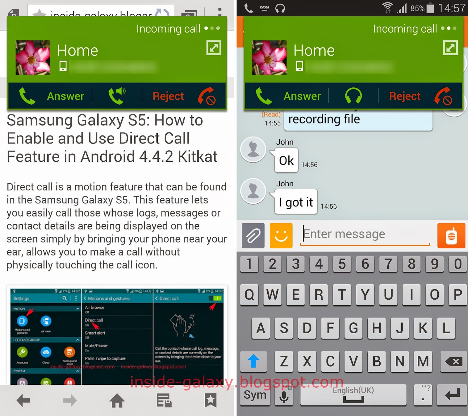 Inside Galaxy: Samsung Galaxy S5: How to Enable and Use Call ...