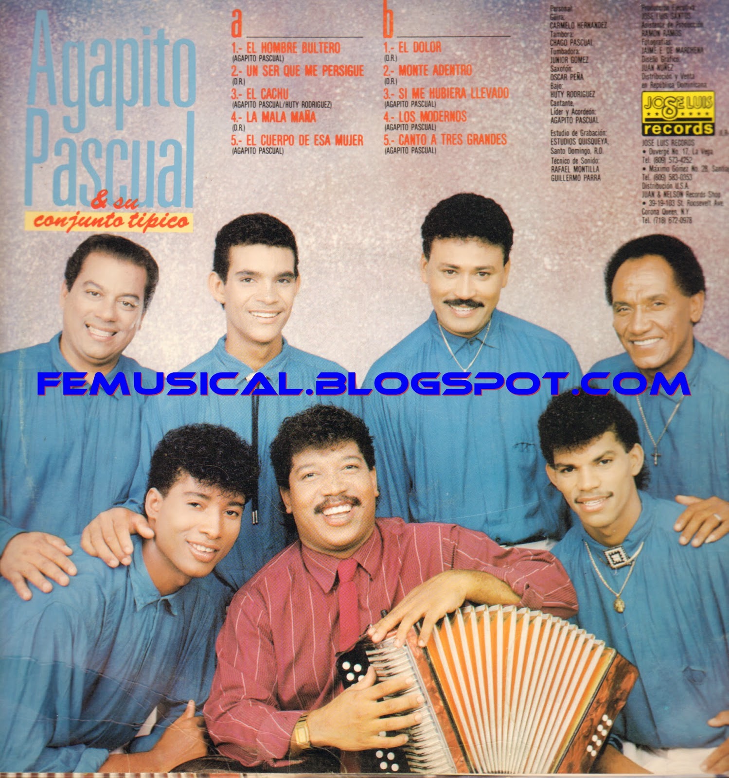 FEV MUSICAL: 1989 - Agapito Pascual & Su Conjunto Tipico - El Joven Moderno (Jose Luis)