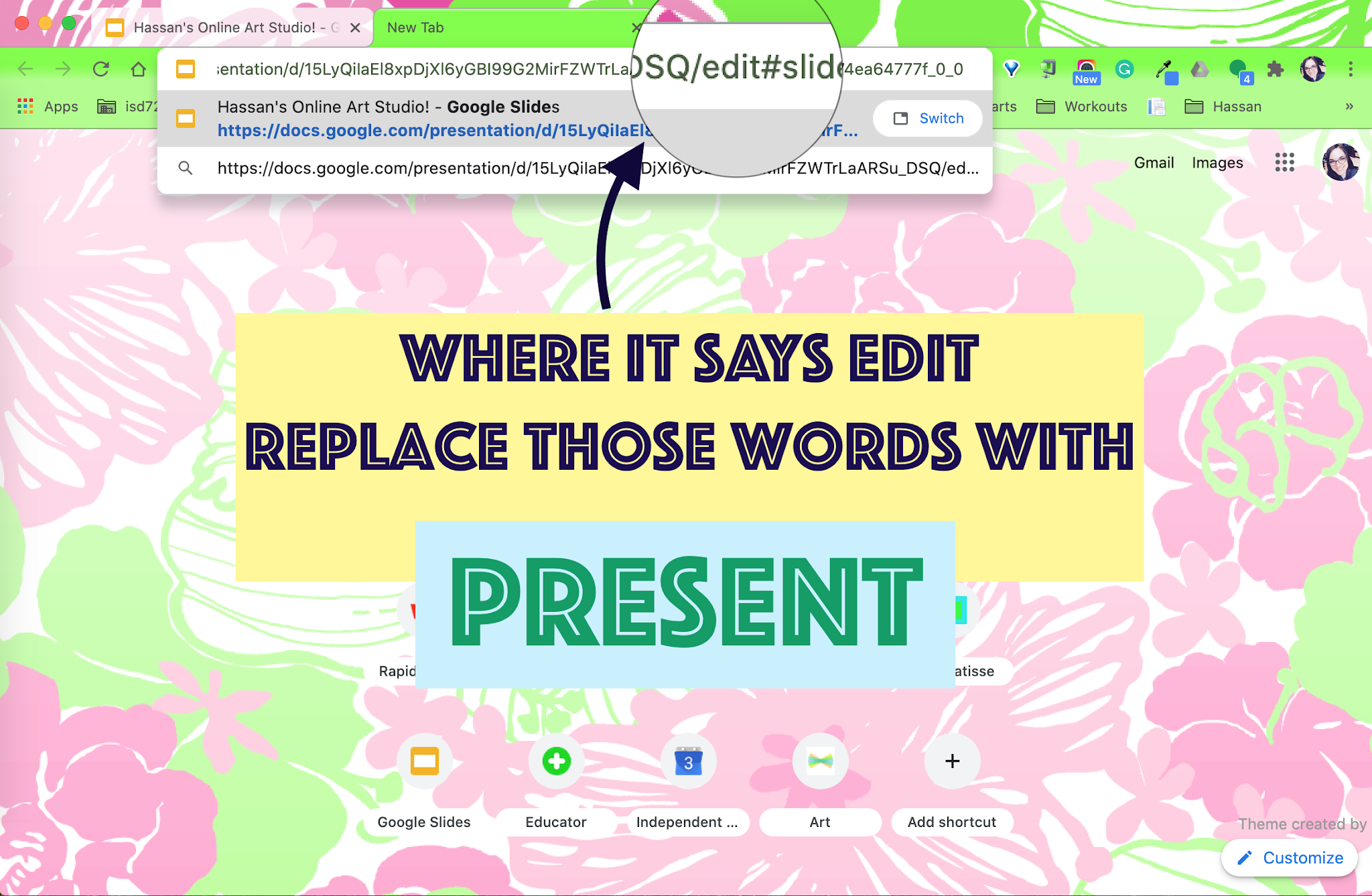 Mini Matisse Changing From Edit To Present In Google Slides Mini Matisse Changing From Edit To Present In Google Slides