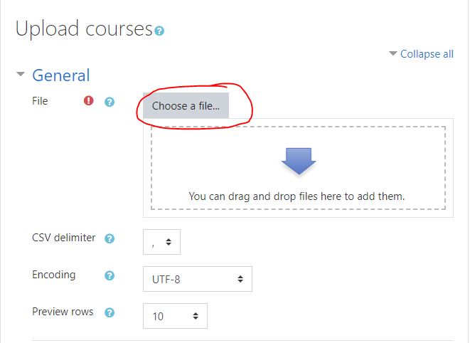 Moodle Bulk Course Upload with csv file: How to upload multiple course ...