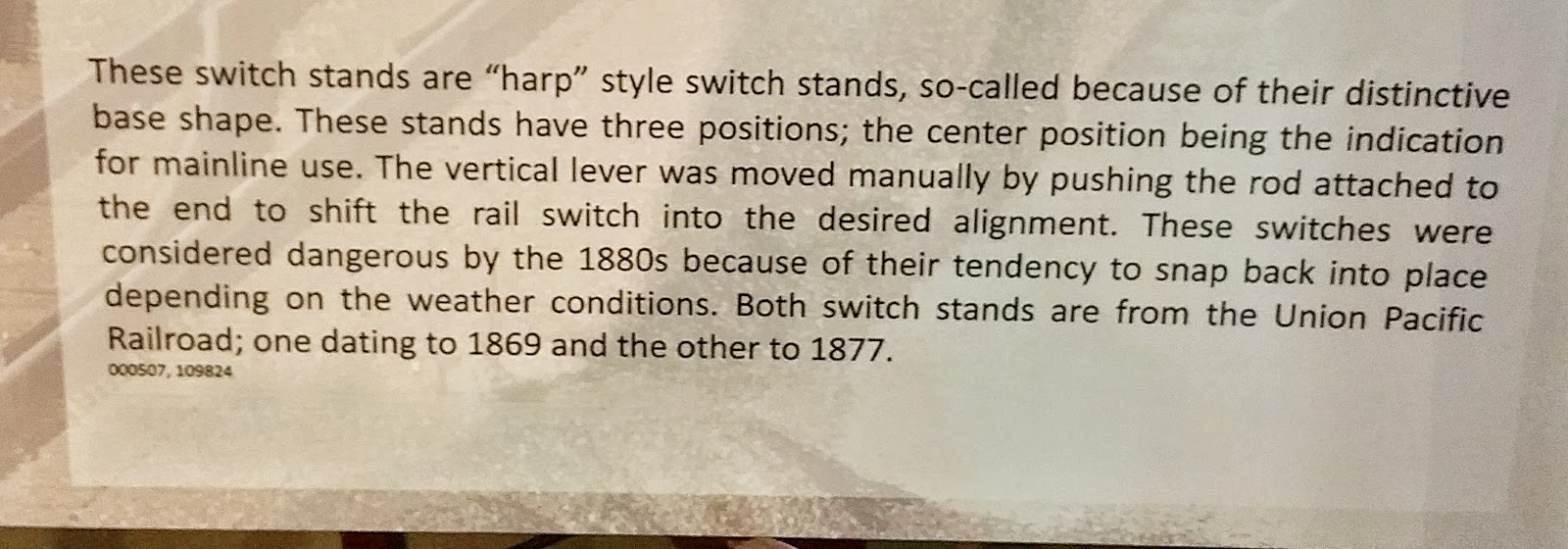 History and Culture by Bicycle: Union Pacific Railroad Museum: Switches ...