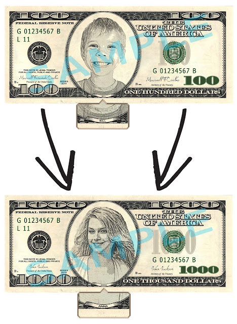 Get your own dollar bill: Personalised dollar bill