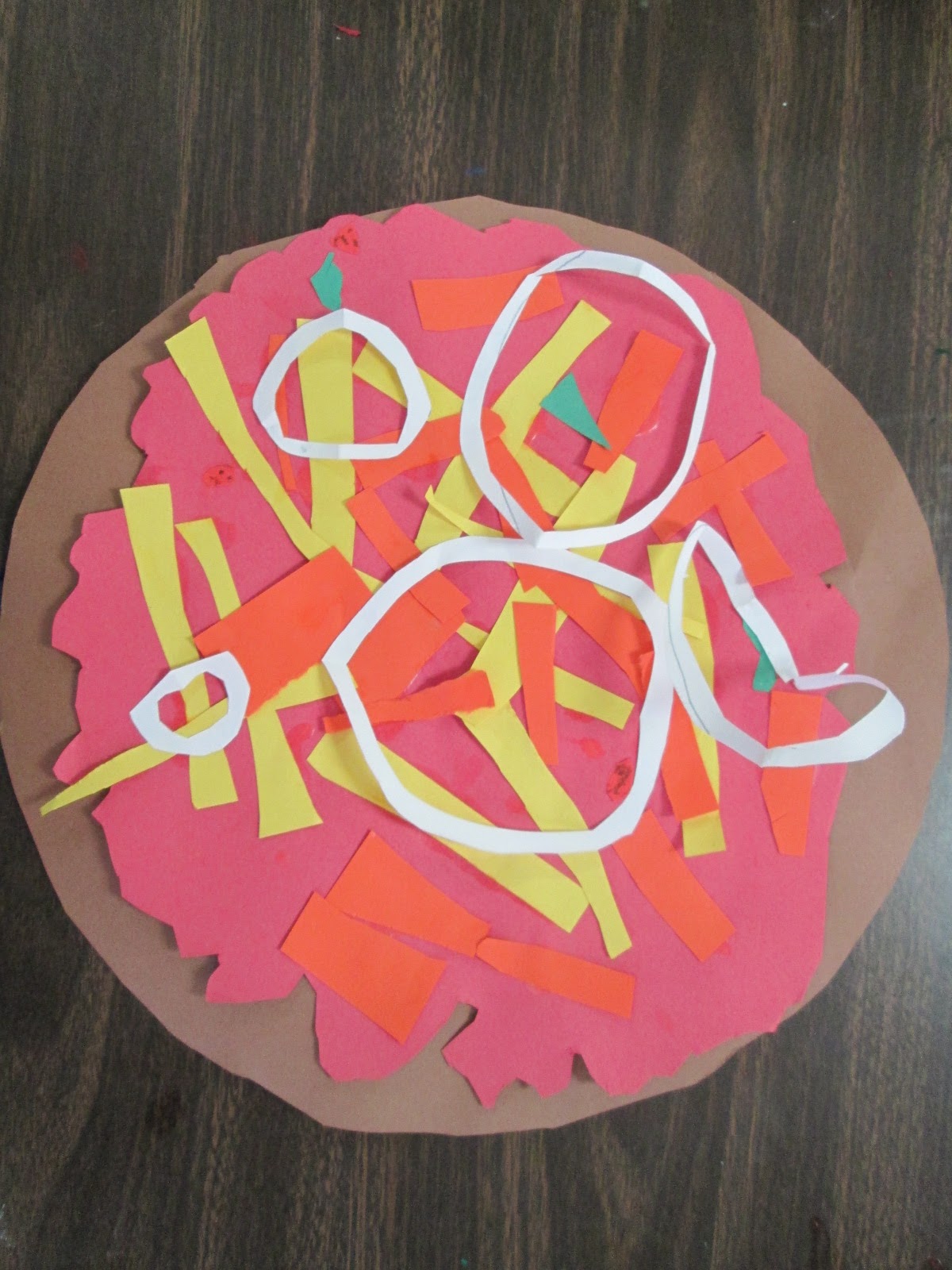 Art With A Smile: First Grade Pizza Collages at St. A