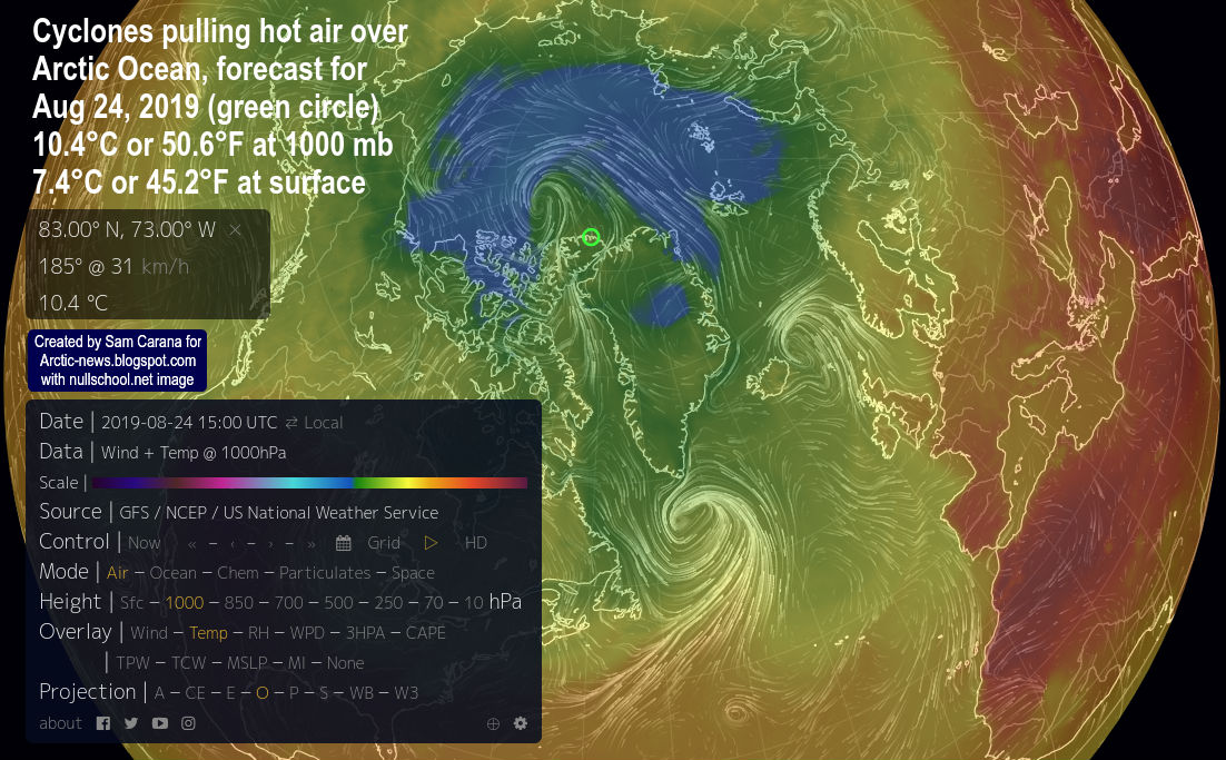 Arctic News: Cyclone over Arctic Ocean - August 24, 2019