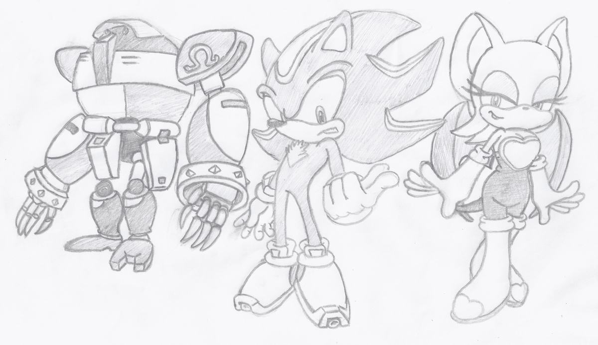 vamos a PAINTar: sonic heroes, dibujos a mano y a ordenador