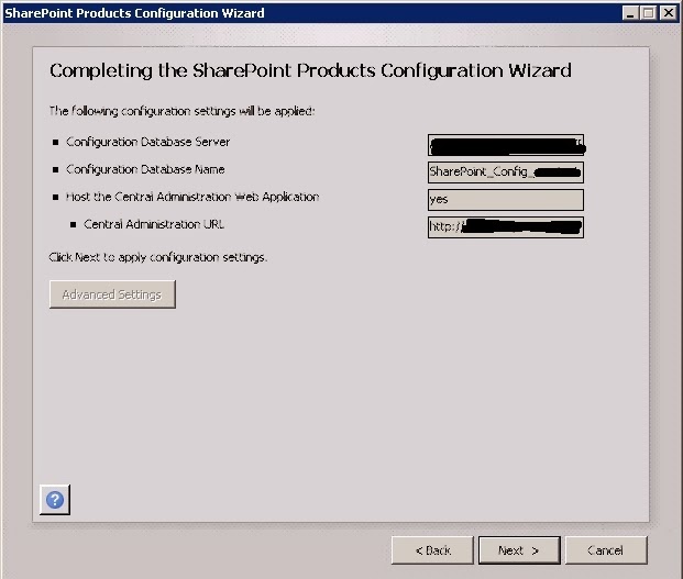 Sharepoint Pitstop Running Sharepoint Configuration Wizard