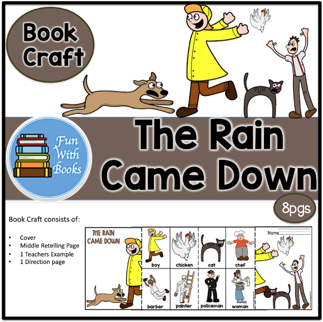 THE RAIN CAME DOWN BOOK CRAFT ~ Book Units by Lynn
