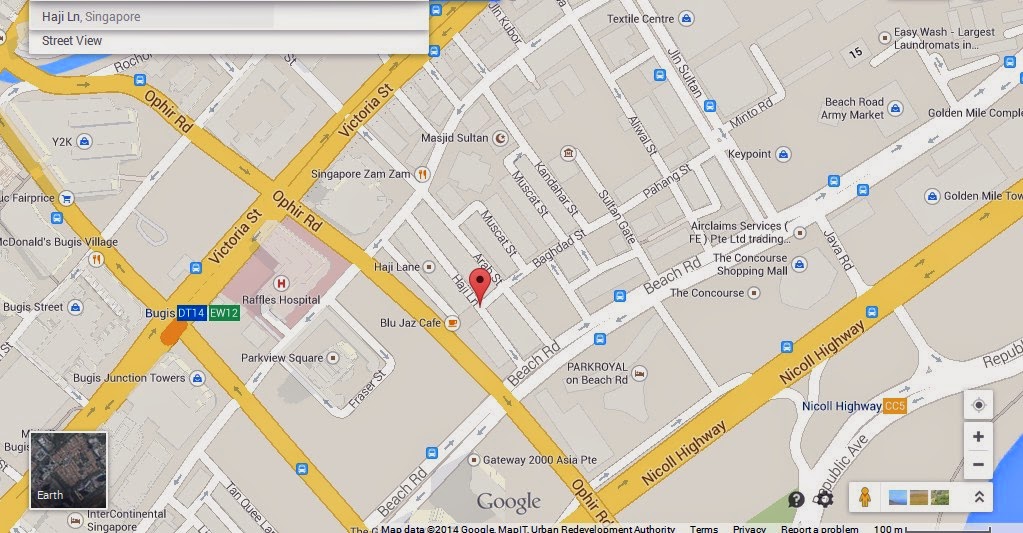 Haji Lane Singapore Location Attractions Map | About Singapore City MRT ...