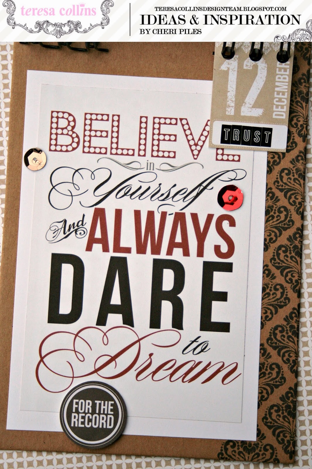 TERESA COLLINS DESIGN TEAM: Monthly Journal Album Book by Cheri Piles ...