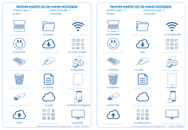 Me encanta escribir en español: Aprender con las nuevas tecnologías