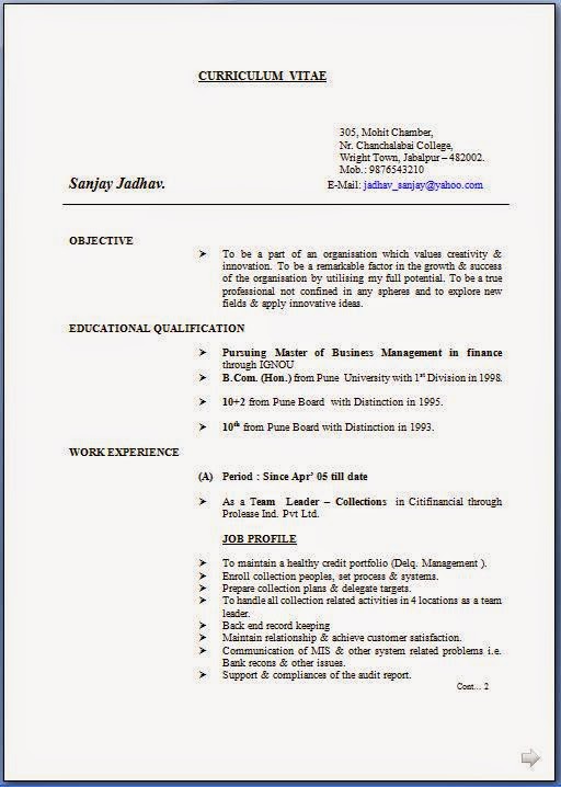 how to construct a cv