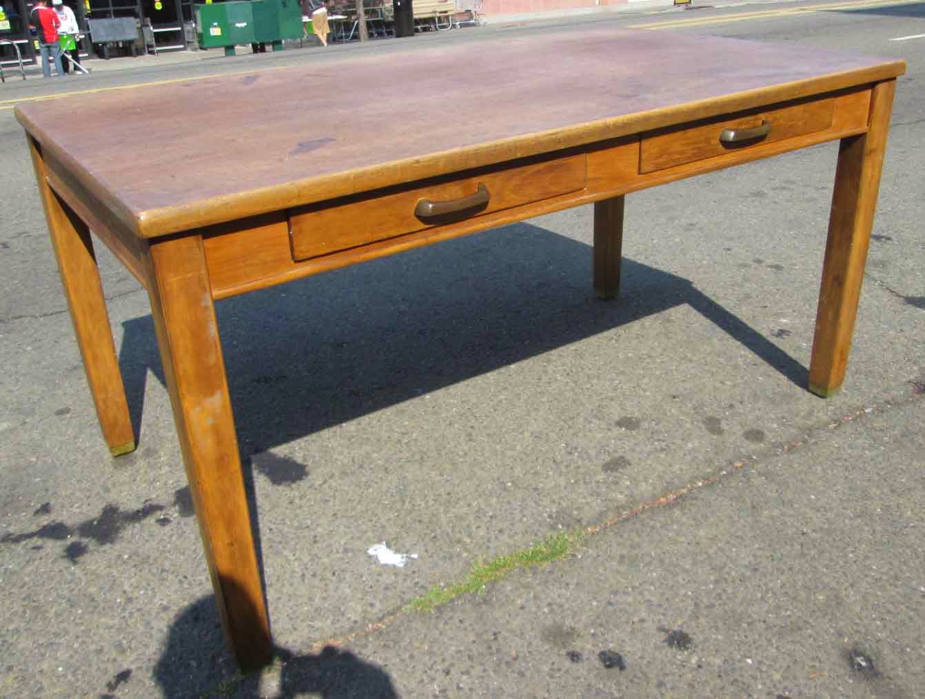 UHURU FURNITURE & COLLECTIBLES: SOLD Wood Library Table - $70