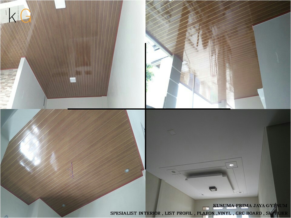 Plafon Gypsum + Plafon Pvc ( rangka hollo & Shadowline )