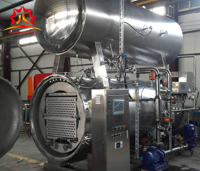 Vacuum fryer: Rotary Double Tanks Retort Sterilizer