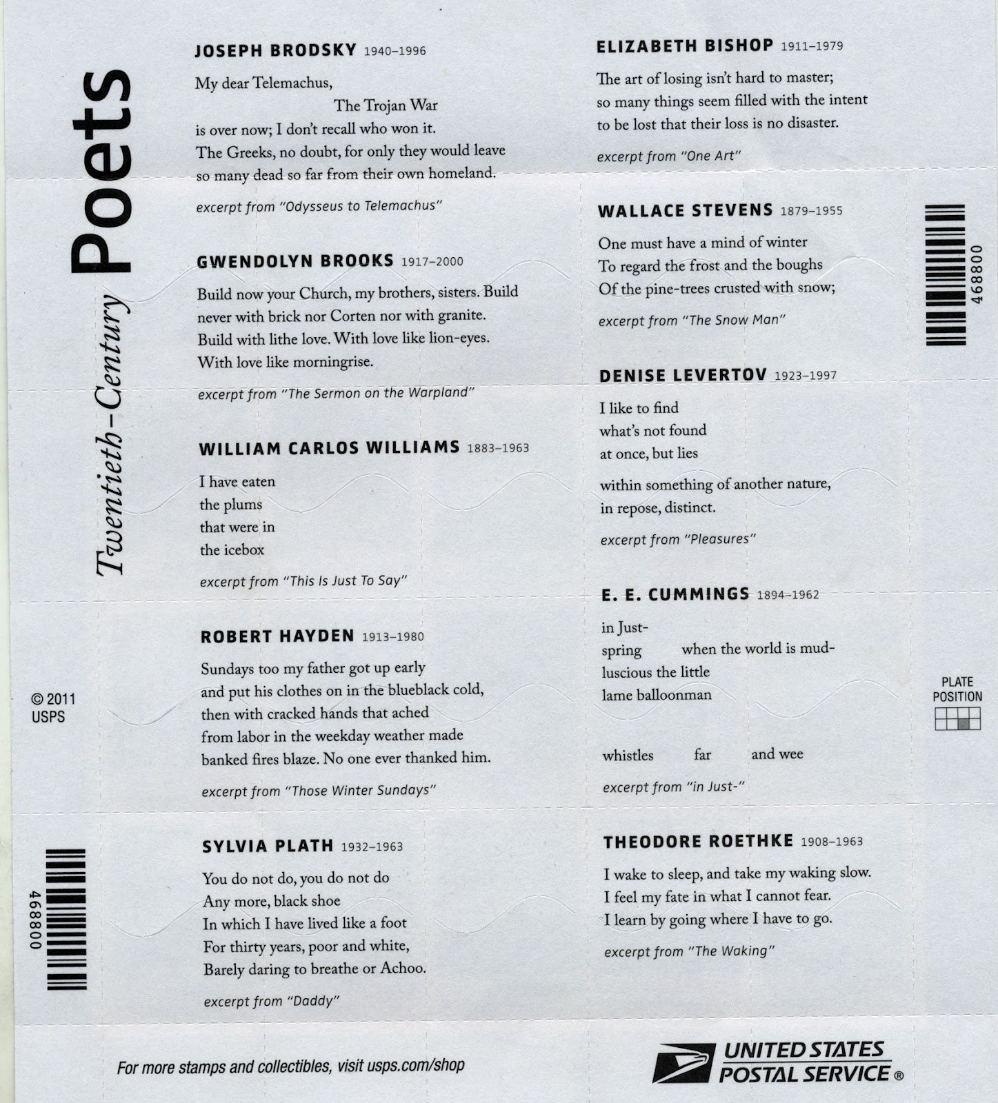 A Rolling Crone: Found Art: Postage Stamps Celebrate U.S. Poets!