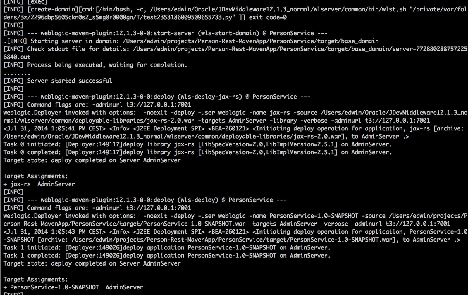 Java Oracle Soa Blog Test Your Application With The Weblogic Maven Plugin