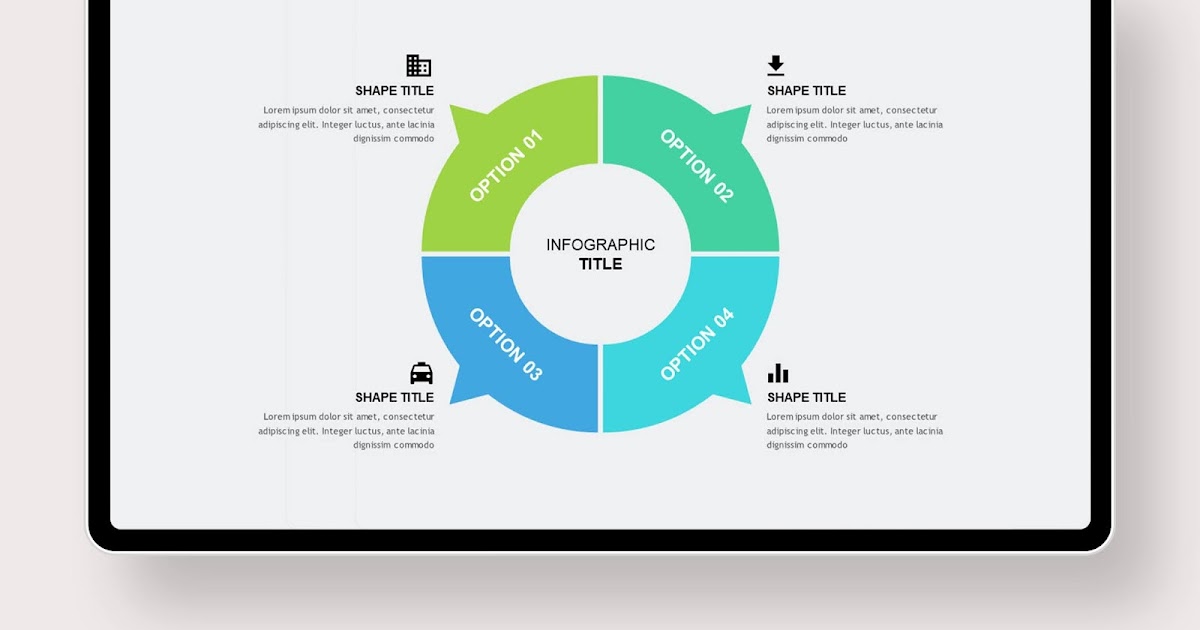 free download template Pie Four Section PowerPoint Templates unduh ...
