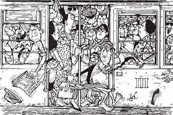 Sour Canvas: Mr Miranda and all his friends.