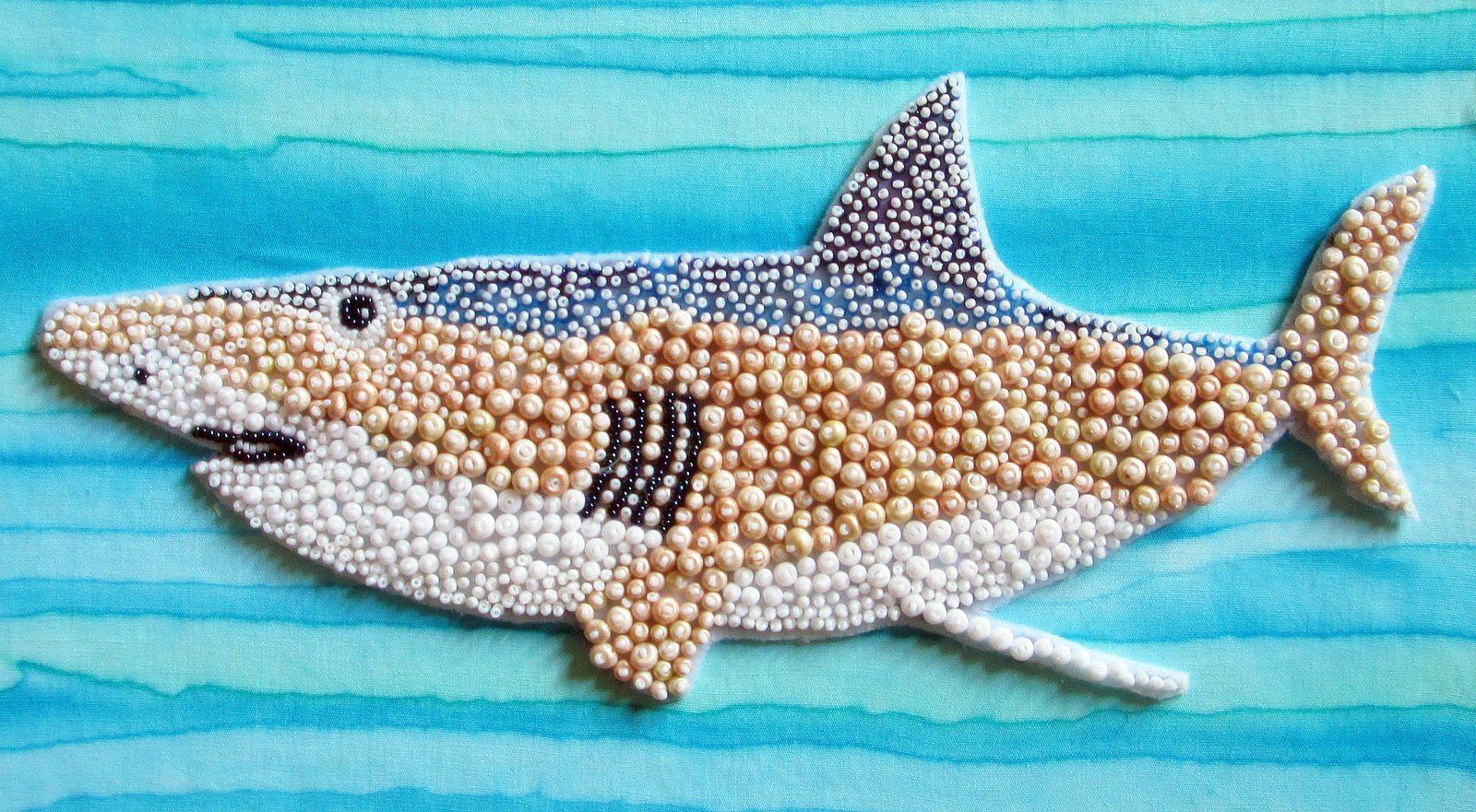 Eleanor Pigman: Seed Bead Embroidered Shark