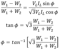 Two Wattmeter Method of Power Measurement - Balanced Load