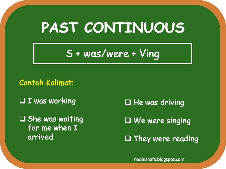 Contoh Ayat Past Continuous Tense