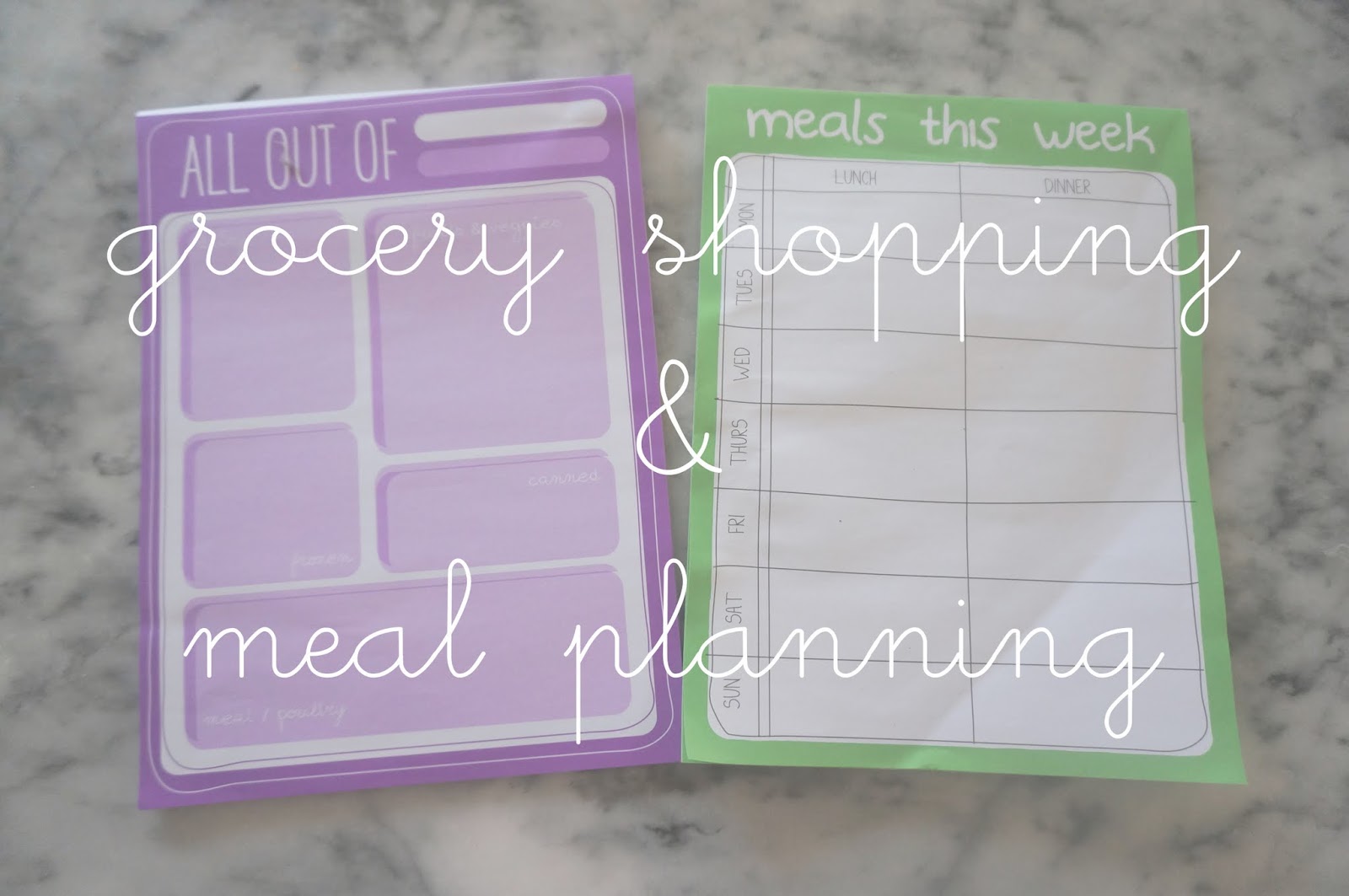 Grocery Shopping & Meal Planning