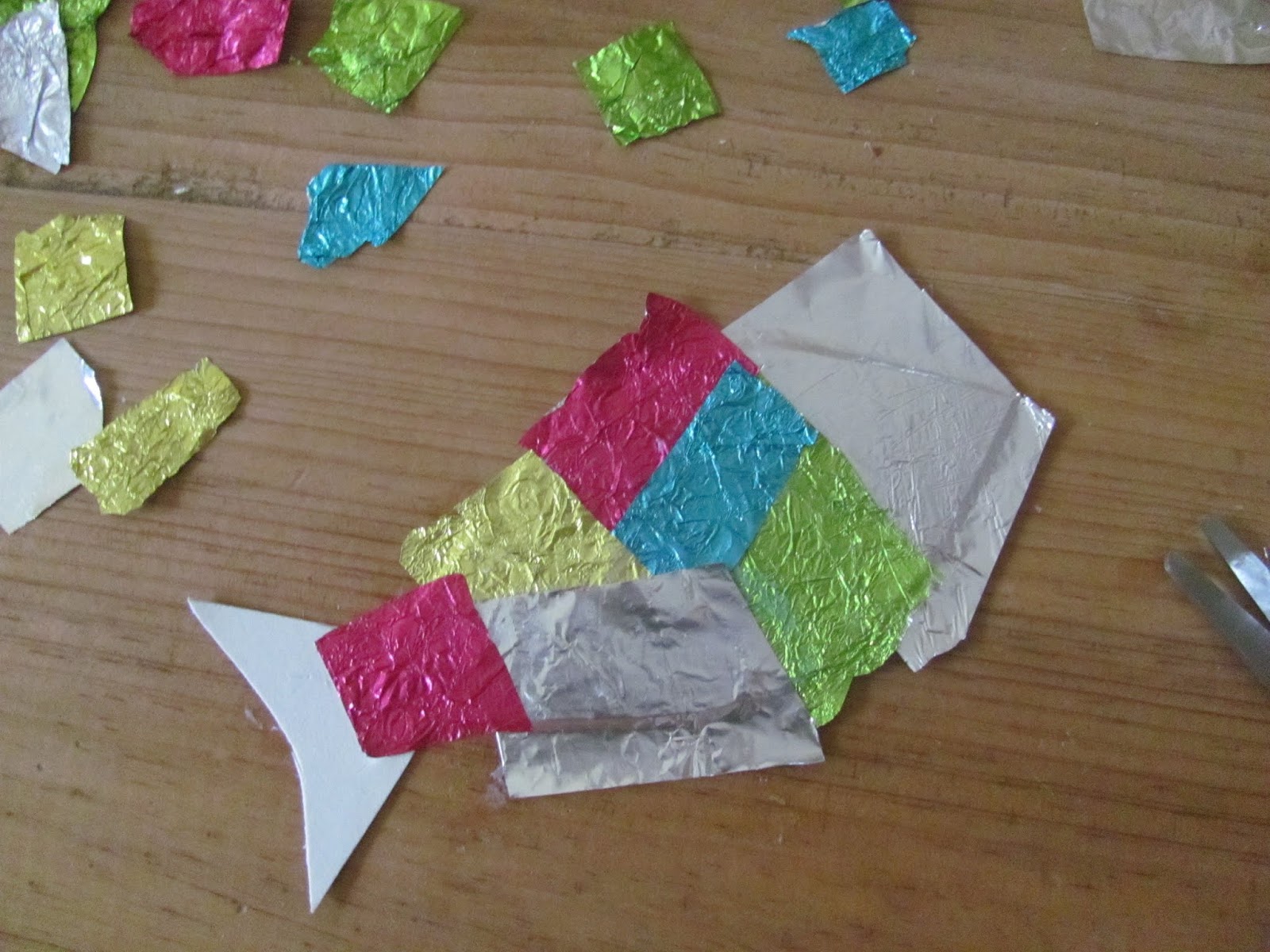 Jumble Tree: Rainbow foil fish - Easy Easter craft