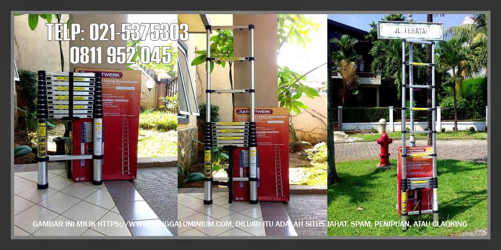 Tangga Aluminium Teleskopik: TANGGA PORTABLE TELESKOPIK