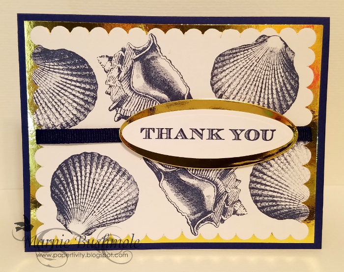 Papertivity: Thank You Sea Shells - Navy and Gold Series