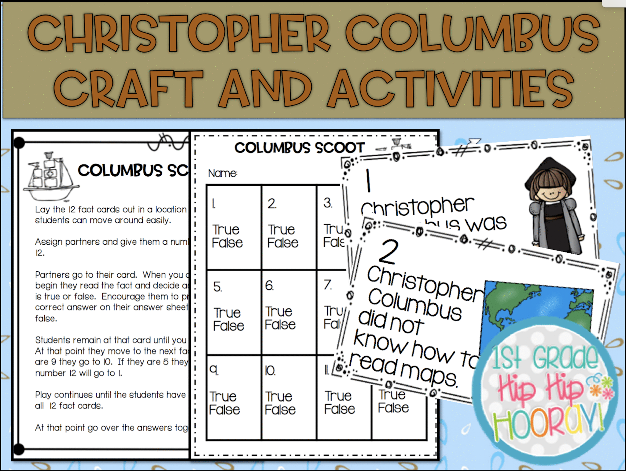 1st Grade Hip Hip Hooray!: Christopher Columbus...Let's Discover ...