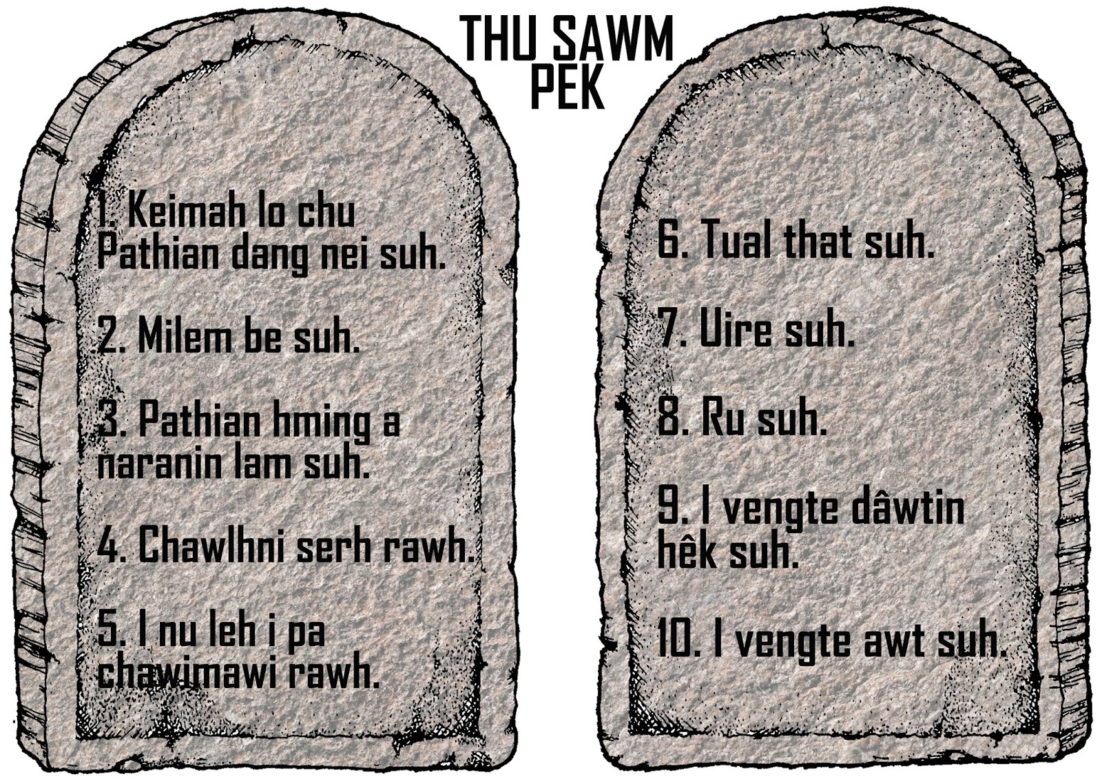 Chicco Renthlei: Thu Sawm Pek Tar theih (Ten Commandments - in Mizo)
