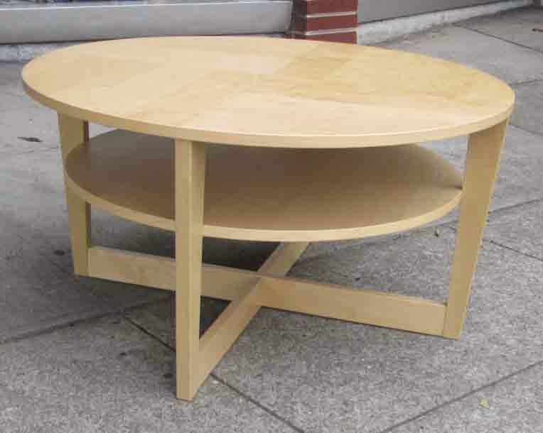 UHURU FURNITURE & COLLECTIBLES: SOLD-Round Bi-Level Coffee Table - $40