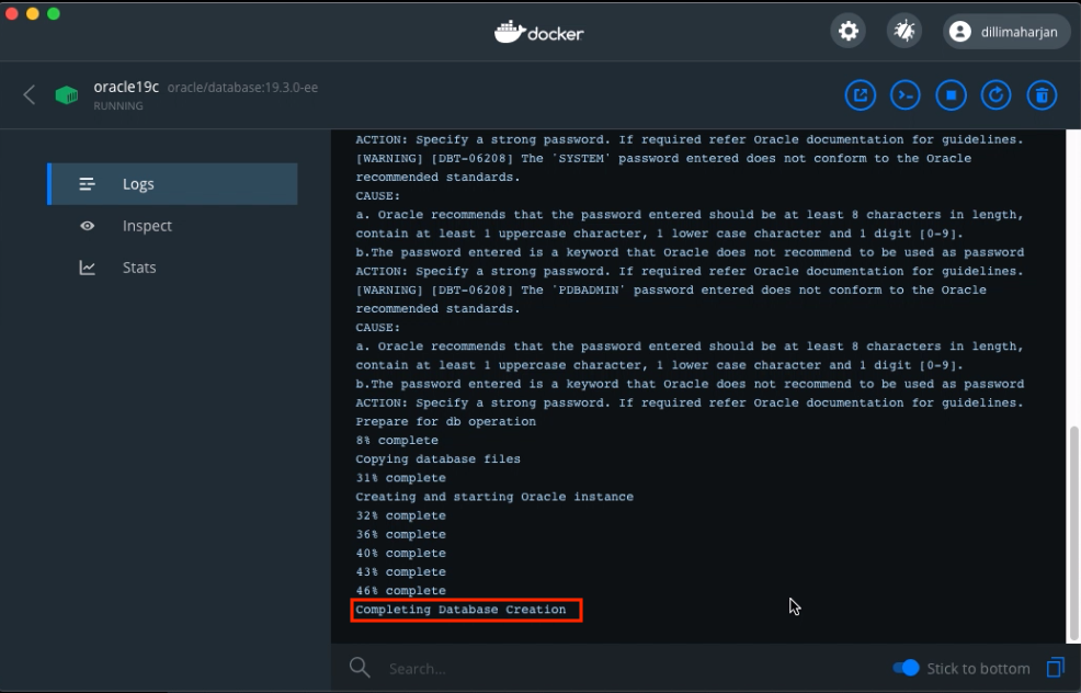 Install Oracle Database 19c In Docker Container ~ Dilli S Oracle Mysql