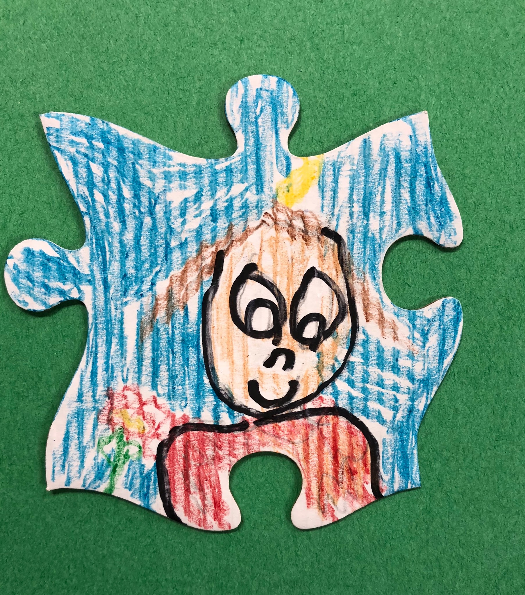 Mrs. Harris' art room: kindergarten self portrait puzzle pieces