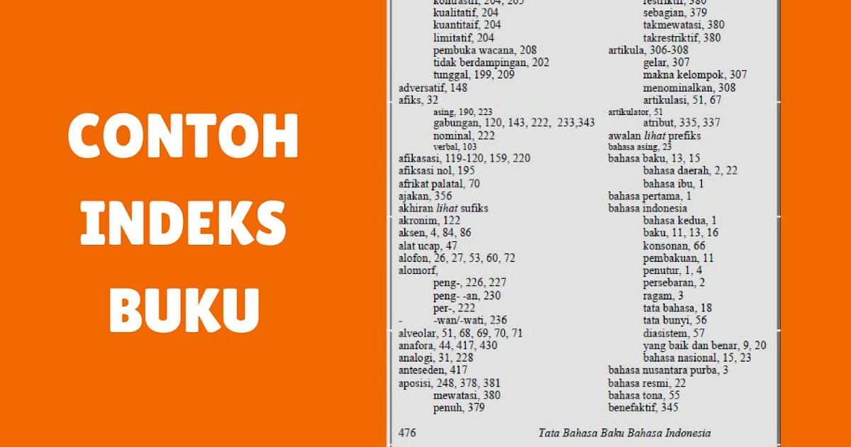 Contoh Indeks Untuk Buku - MackenziekruwCarrillo
