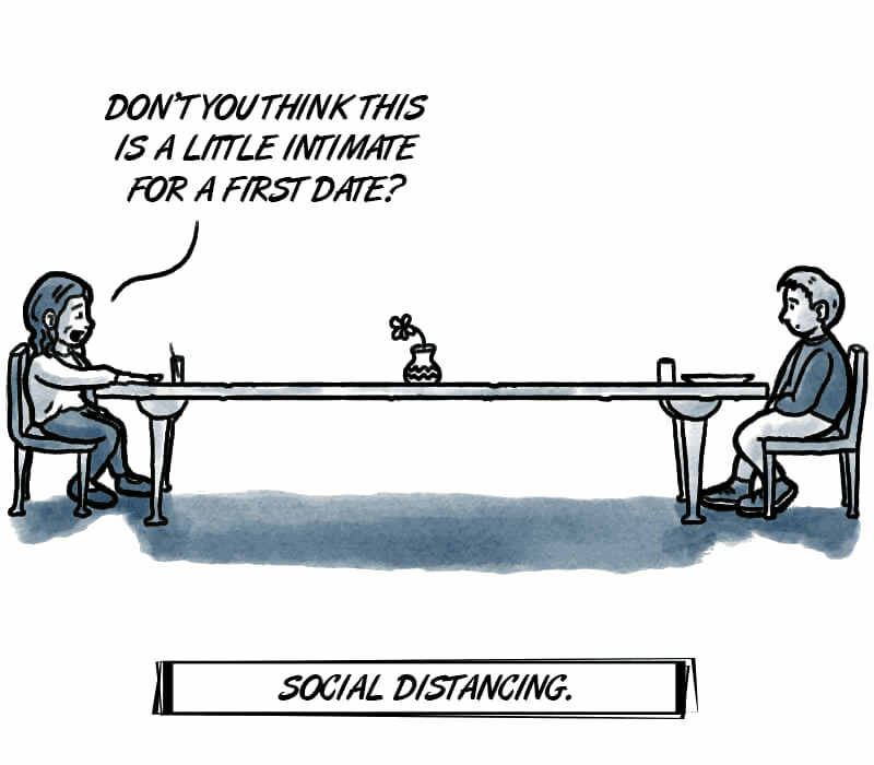 Intimate first date, these days