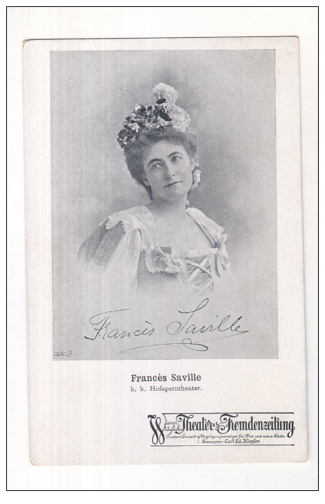 FORGOTTEN OPERA SINGERS : Frances Saville (Soprano) (San Francisco ...