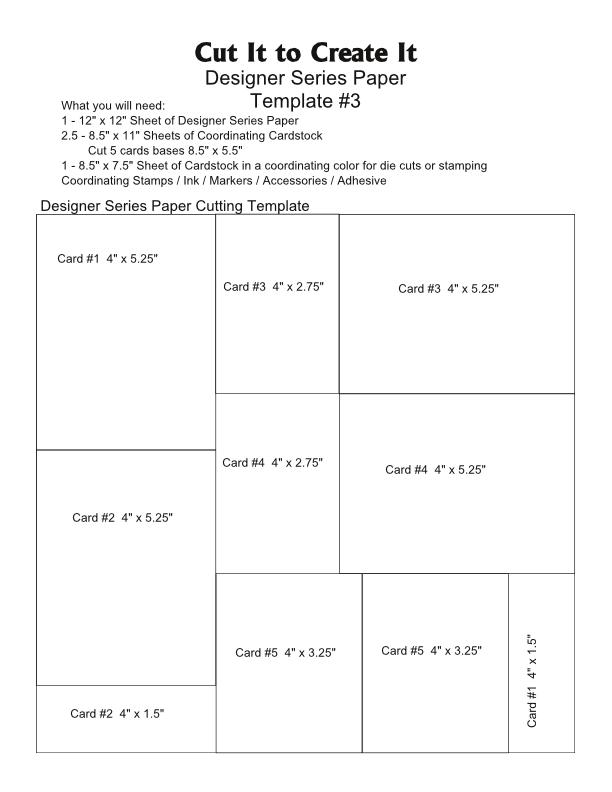 Creative Chelsey: Cut It to Create It (#3) Use one sheet of Designer ...