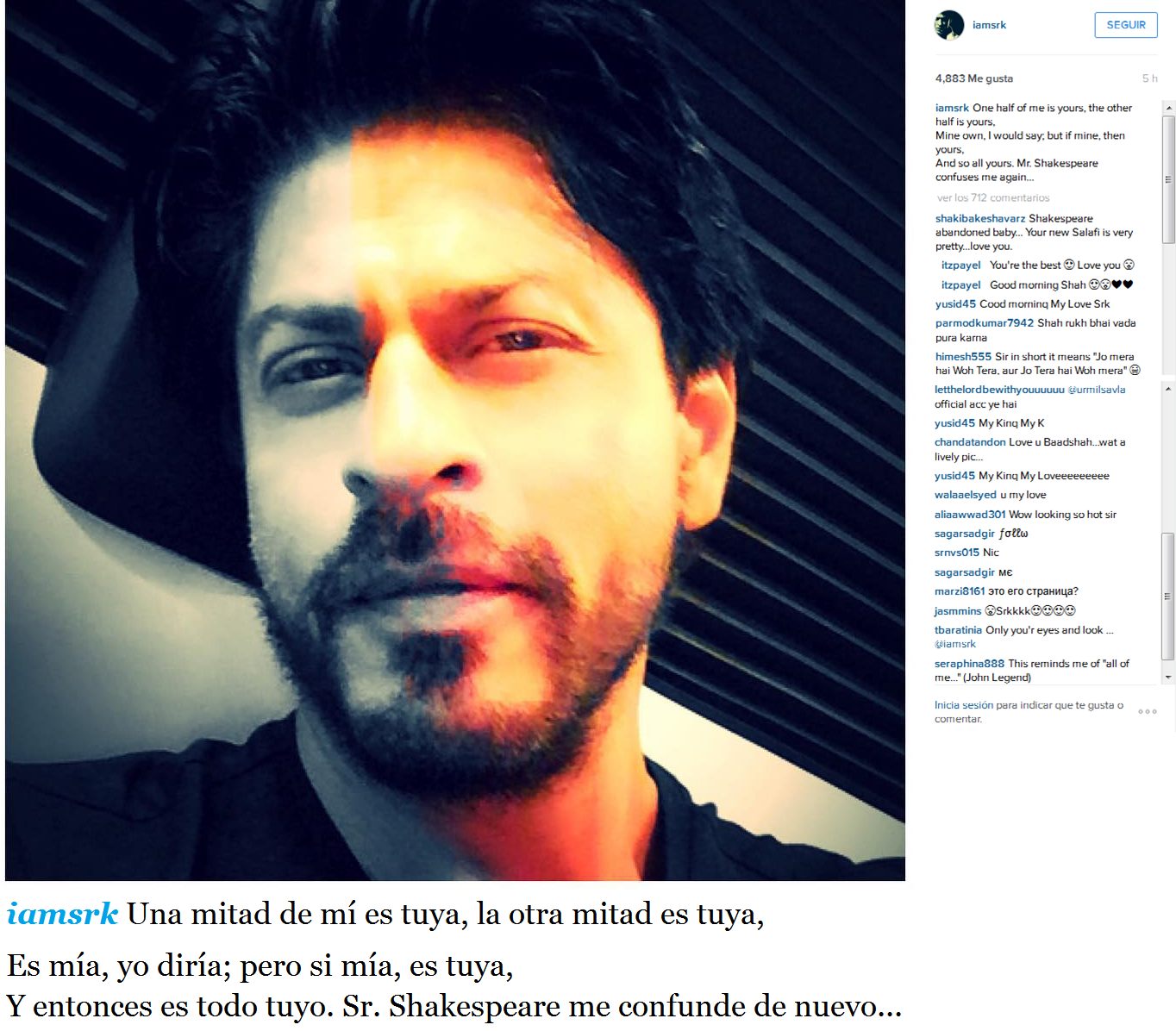 Shah Rukh Ƙհɑռ "King of Bollywood" ♕: Instagram y tweets de SRK: 17, 18 ...