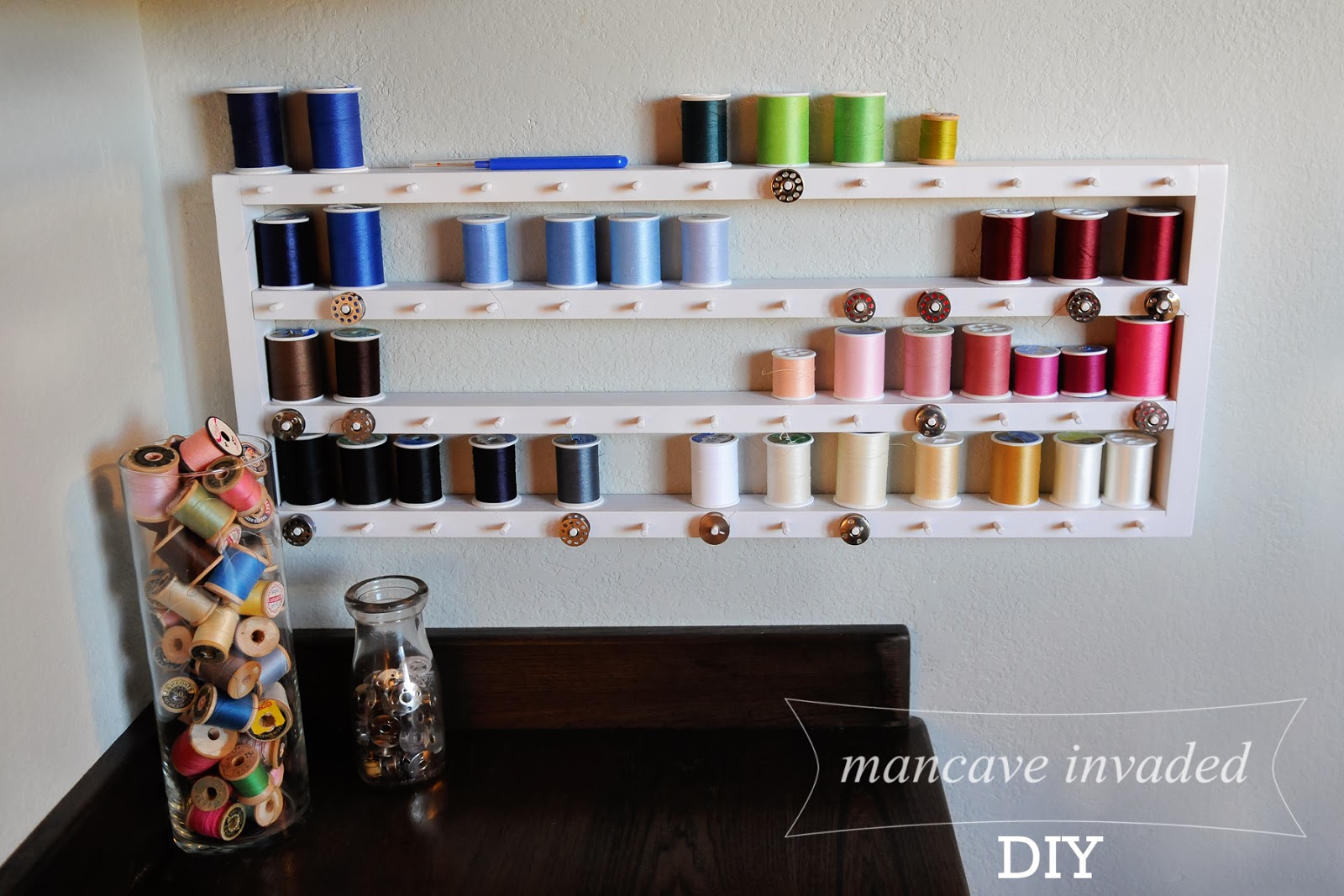 Mancave Invaded: Sewing Thread and Bobbin Holder