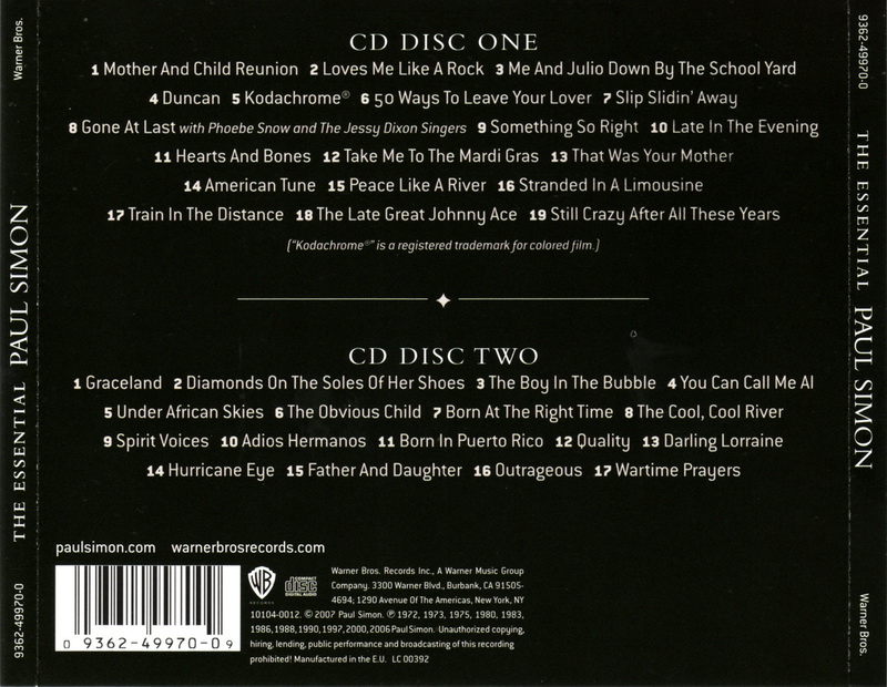 ENTRE MUSICA: PAUL SIMON - The Essential Paul Simon (2 CDs)