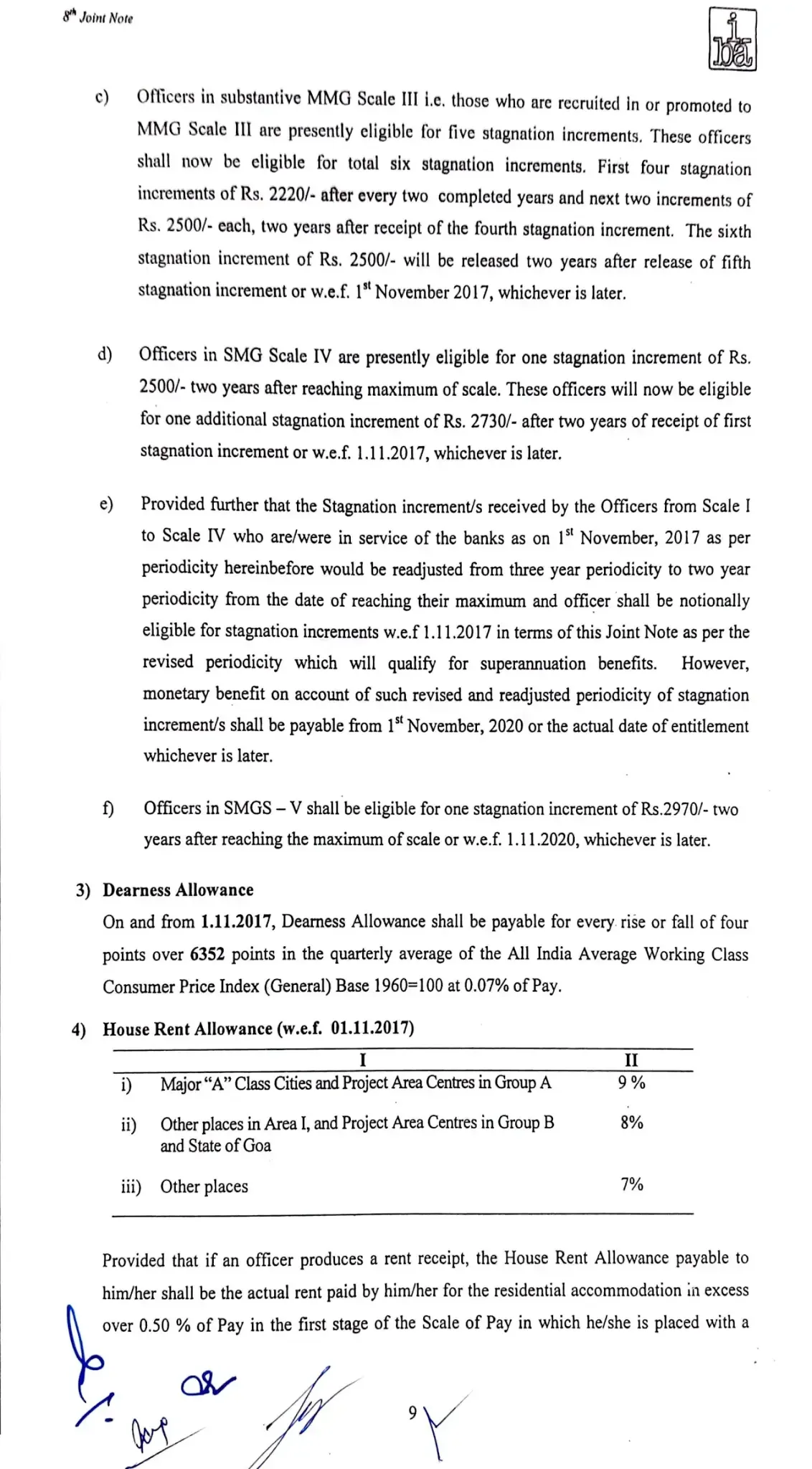 Officers Joint Note dated 11.11.2020 (Applicable date 01.11.2017 ...