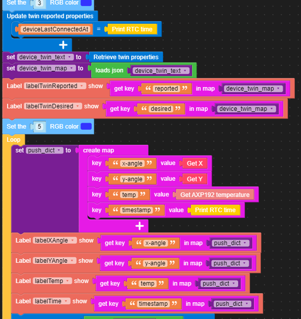 Azure IoT and M5Stack with M5Flow Blocky Python - D2C