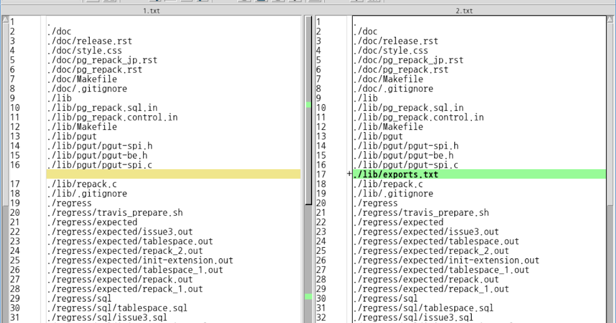 치매 걸리기 전에 기록하자: Ubuntu 에서 diff (차이점) 보여주는 프로그램