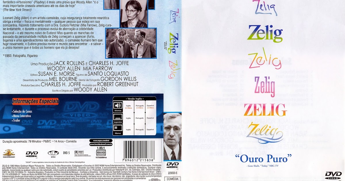 MAXIMUSS CAPAS: Capa do DVD Zelig (Cover DVD Zelig)
