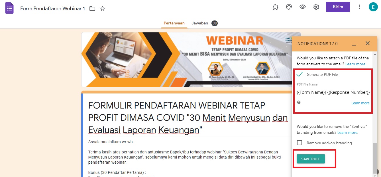 Cara Membuat Email Balasan Otomatis Dengan Mudah di Google Form