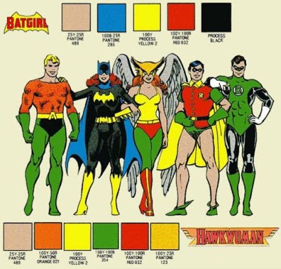 Seduced by the New...: DC Comics Style Guide Pantone Color Palette