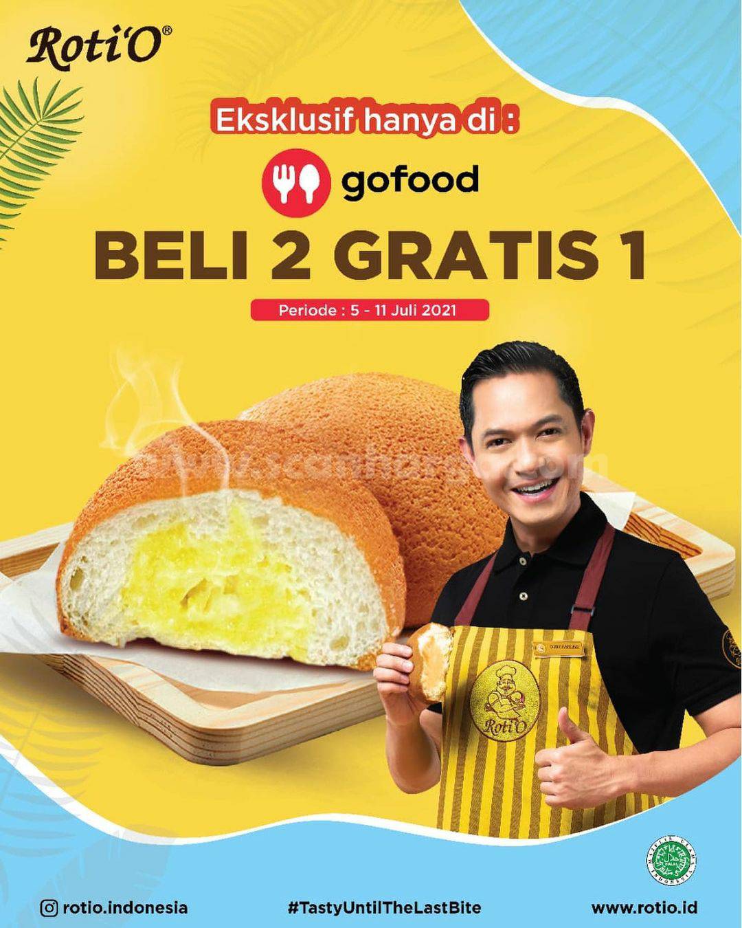 ROTI'O Promo BELI 2 GRATIS 1 Roti O Pesan via GOFOOD | scanharga