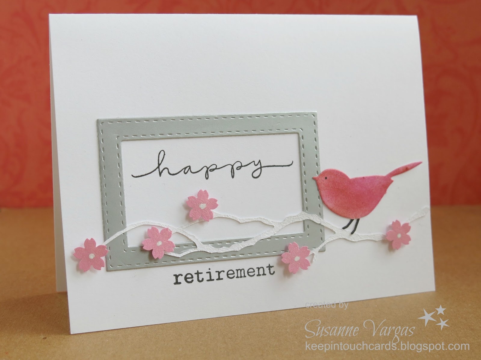 Keep in Touch Cards: Happy Retirement with Bird