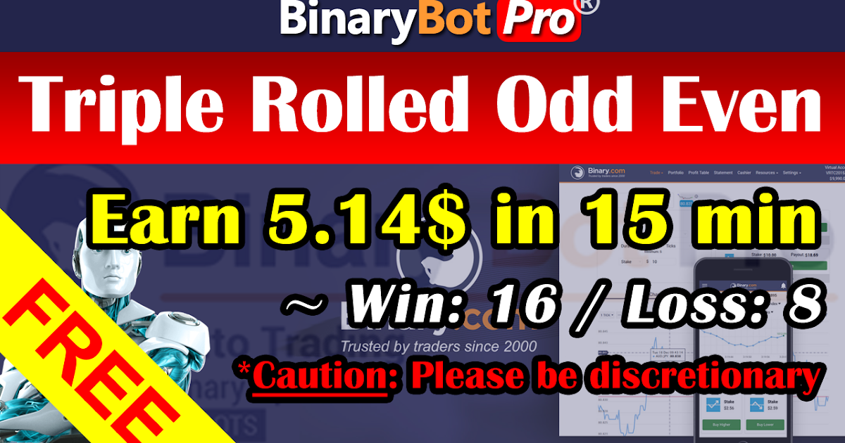 Triple Rolled Odd Even | Binary Bot | Free Download